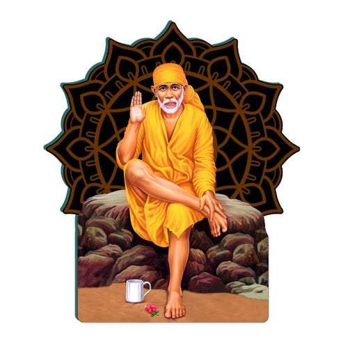 Sai Baba Vector Art Wall Decor – GoofyShop.in